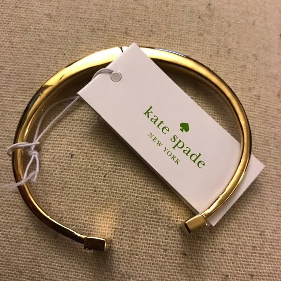 kate spade | Jewelry | Kate Spade Black Gold Bar Bangle | Poshmark